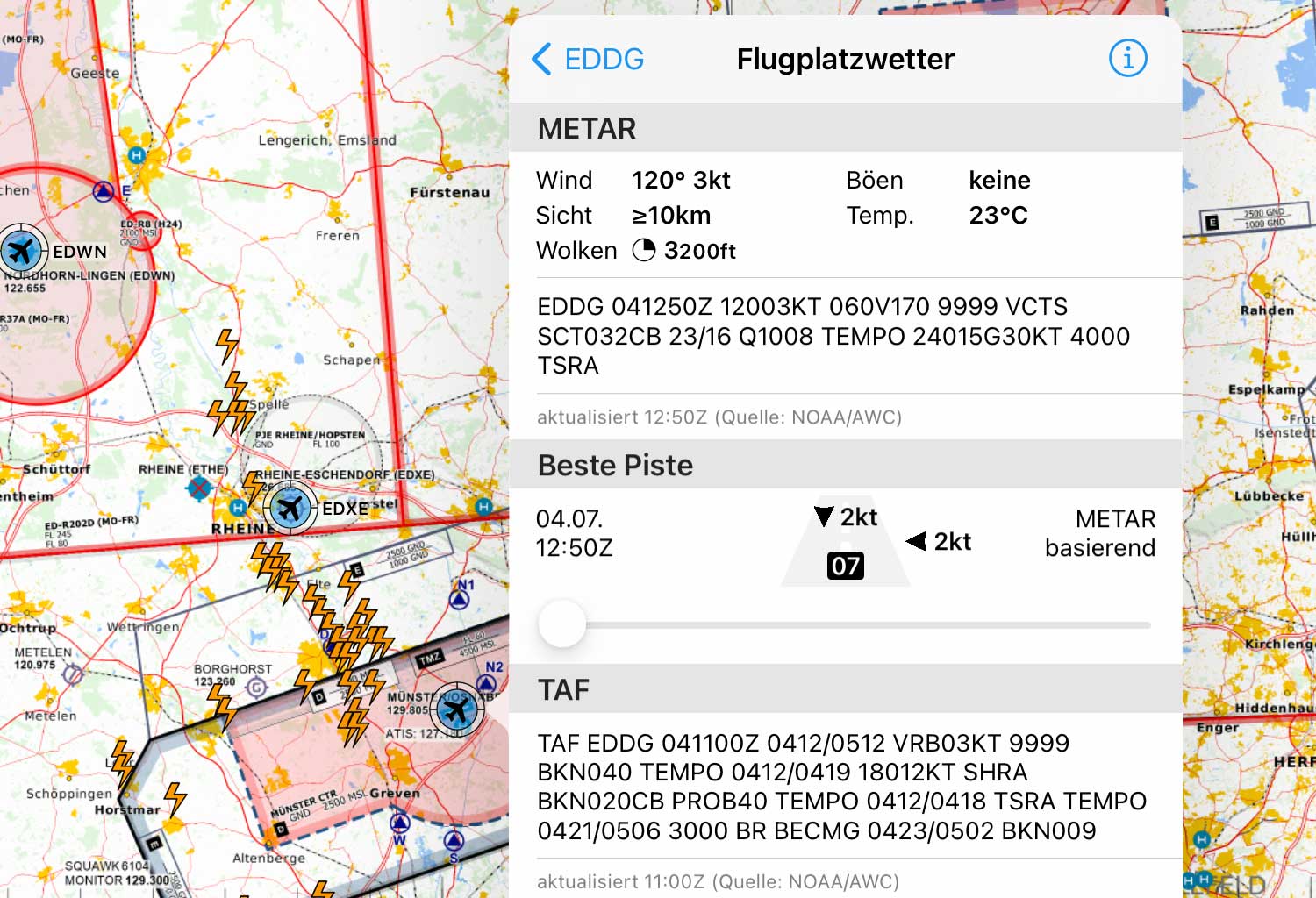RunwayMap: Für Dein Flugwetterbriefing mit METAR / TAF, GAFOR und DWD ...