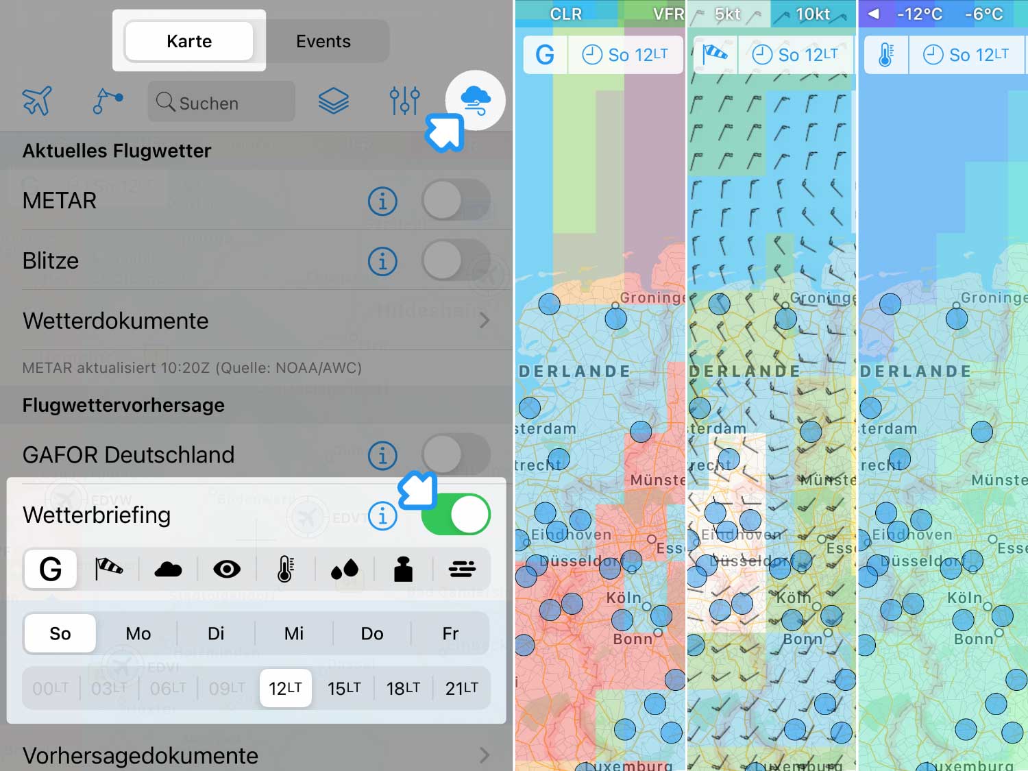 RunwayMap: Für Dein Flugwetterbriefing mit METAR / TAF, GAFOR und DWD ...