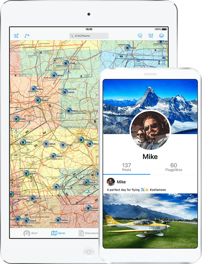 RunwayMap: Die # 1 Piloten Community | Ergänzt IFR und VFR Flugplanung