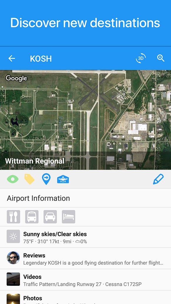 RunwayMap - the new pilot community! Complements ForeFlight & Garmin Pilot.